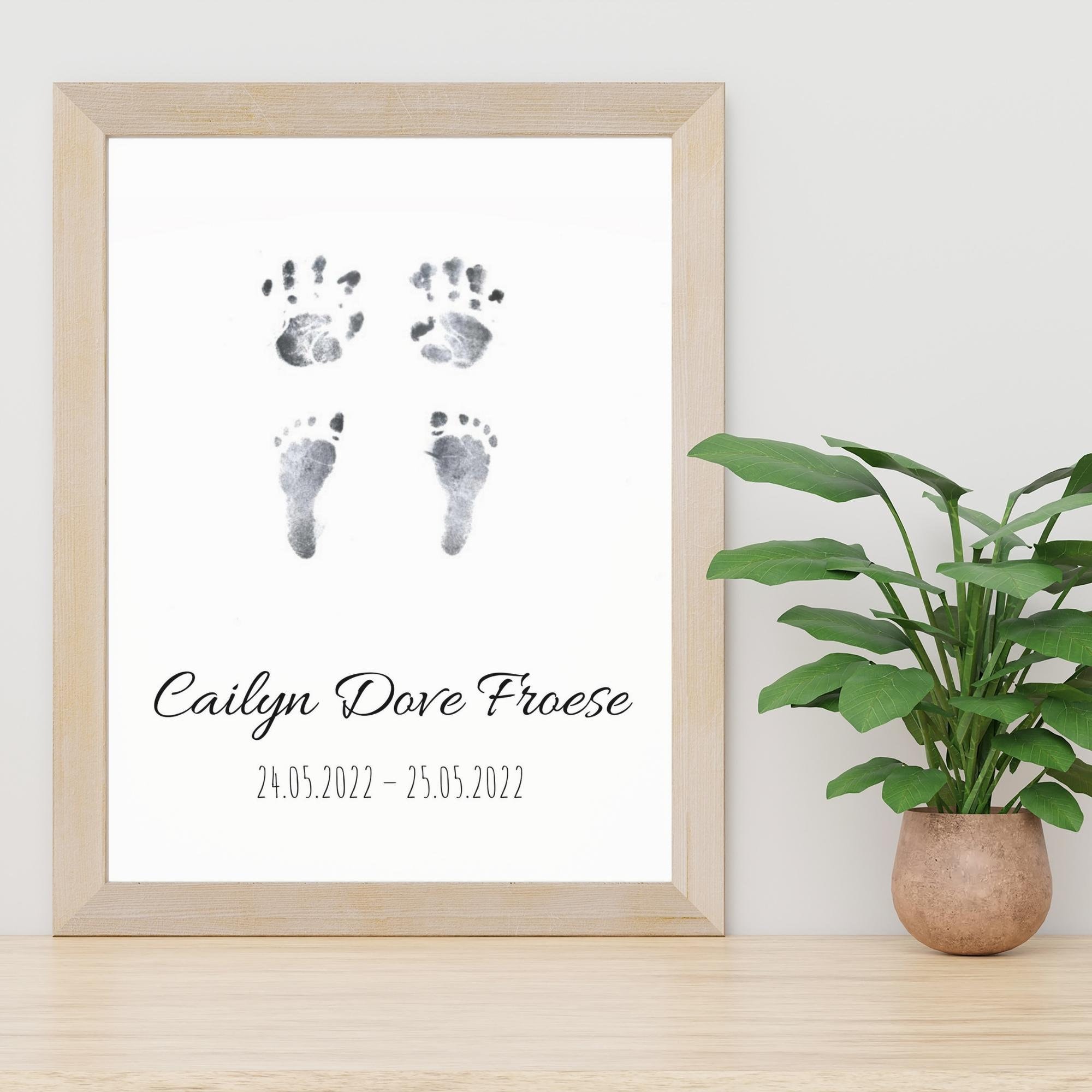 Personalized Baby Hand and Footprints, Customized Birth Print, Newborn ...