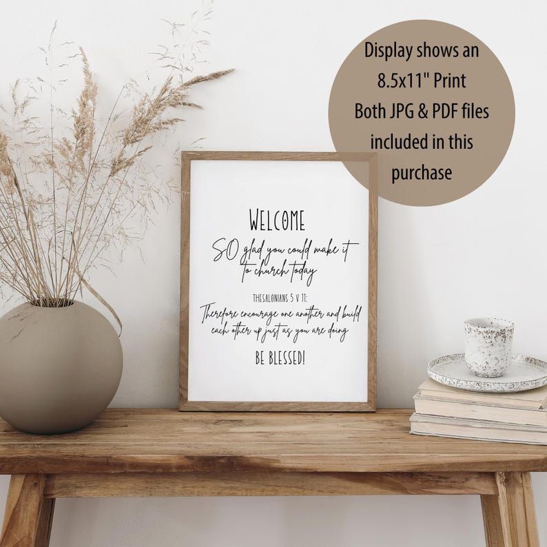 Custom Church Welcome Sign: Inspirational Bible Verse (digital Download ...