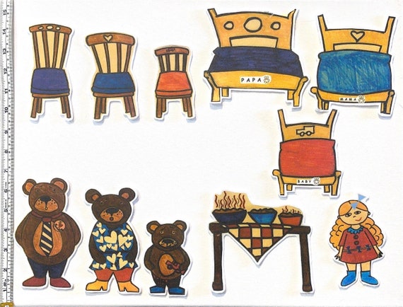 Goldilocks and the Three Bears Felt Story - Etsy