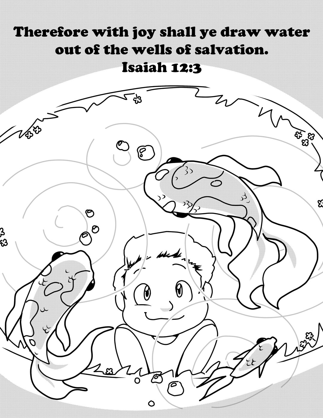 Downloadable Christian Coloring Page With Bible Verse (PNG) - Etsy