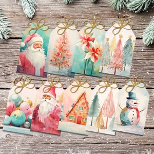 Downloadable Christmas Tags Vintage Style Gift Tags 70s Christmas ...