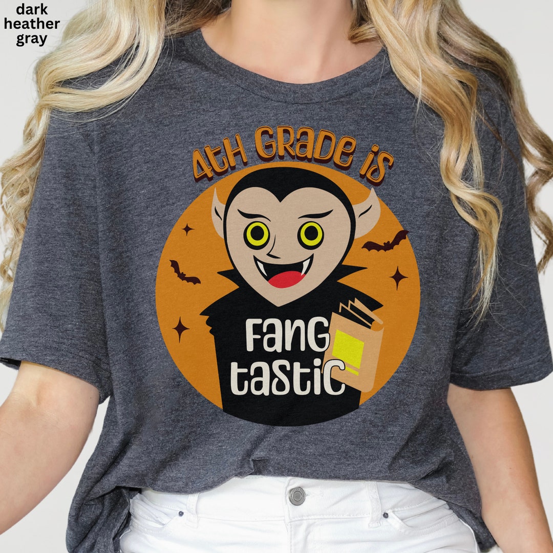4th Grade Halloween School Teacher Fourth Grade Reading Tee Cute Cool ...