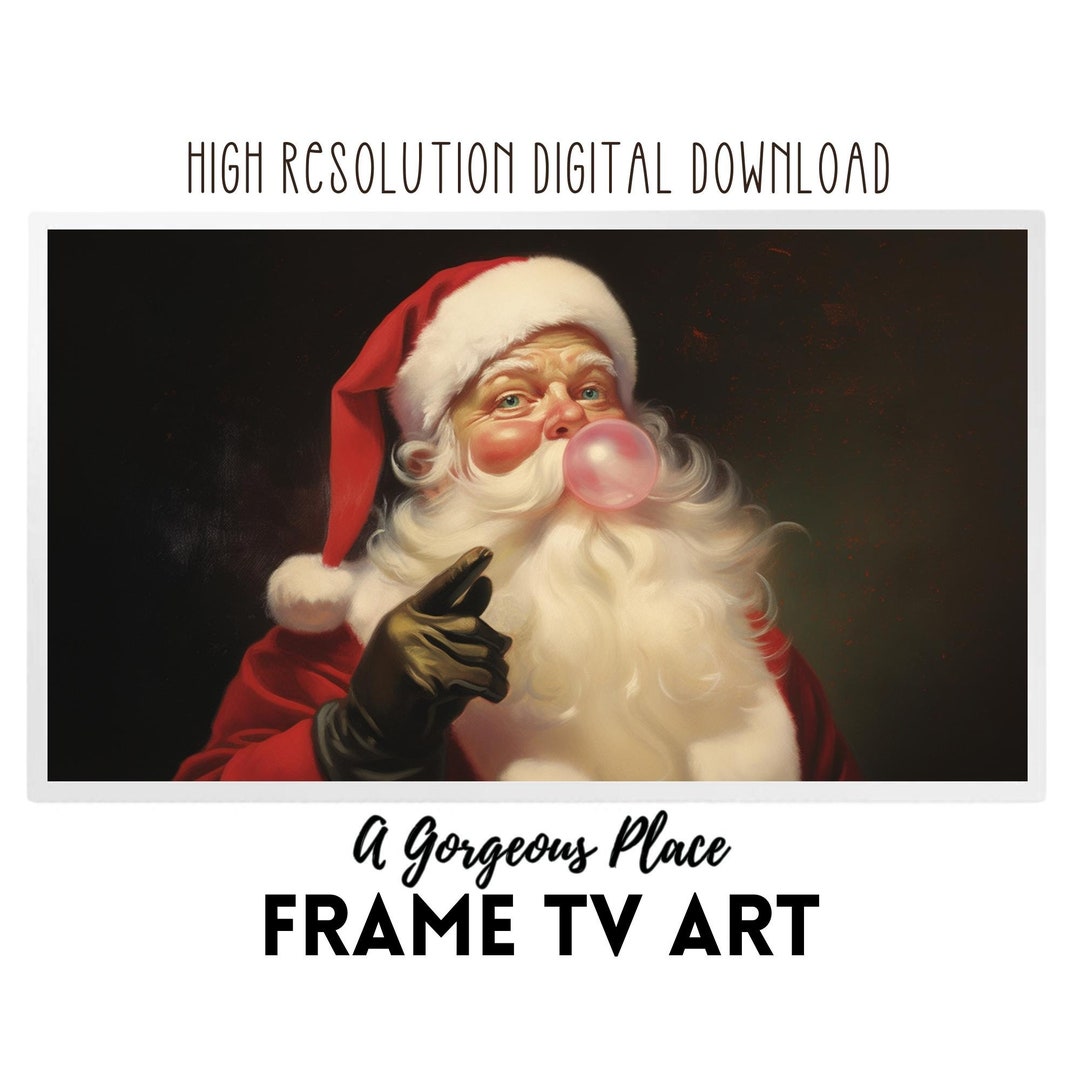 Funny Santa Frame TV Art Christmas Art for the Frame Tv Samsung Frame ...