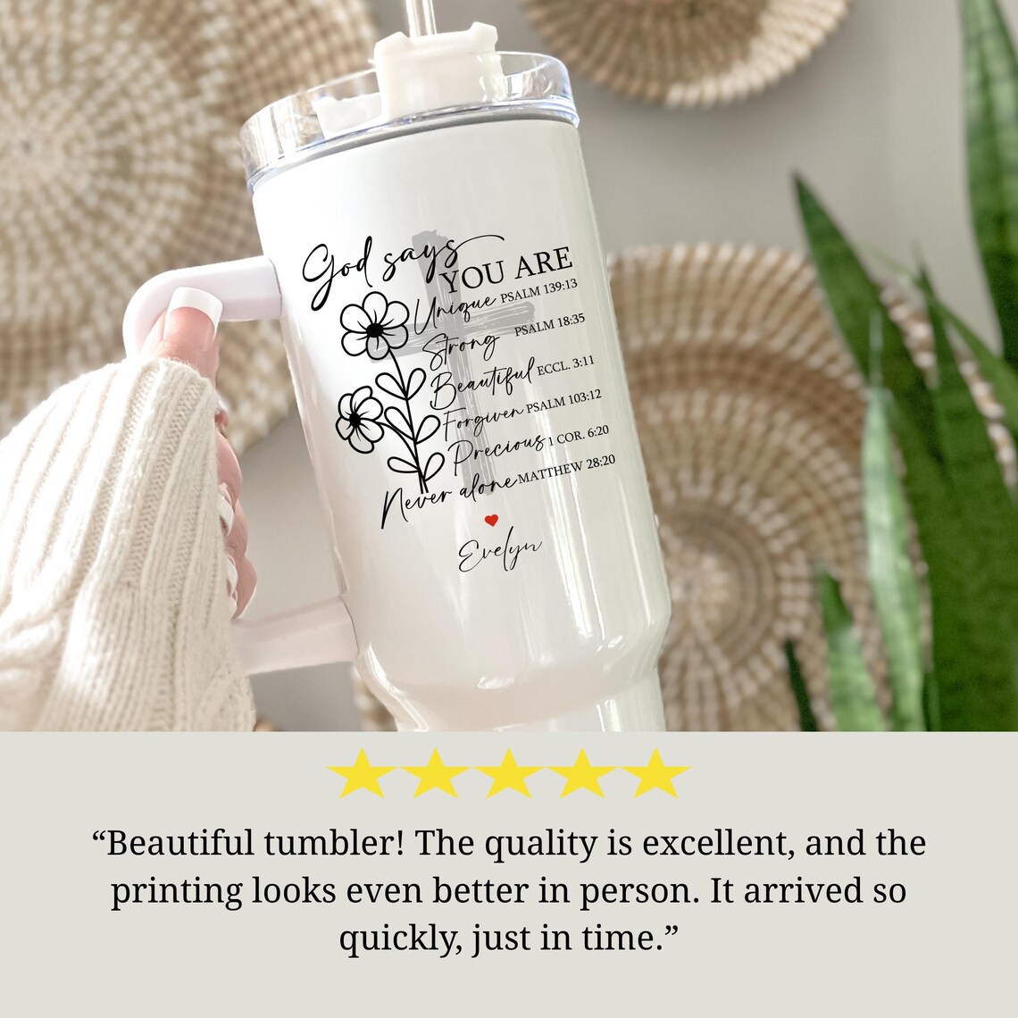 Custom Christian Tumbler, Church Anniversary Gift for Christian ...