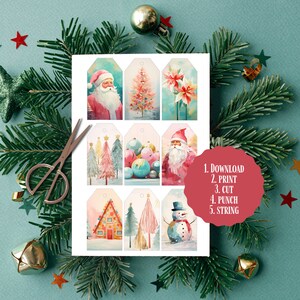 Downloadable Christmas Tags Vintage Style Gift Tags 70s Christmas ...