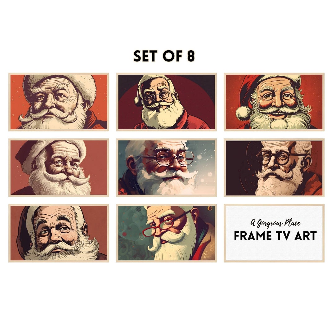 Frame TV Santa Art Vintage Christmas Frame TV Art Samsung Frame TV Art ...