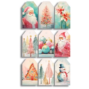 Downloadable Christmas Tags Vintage Style Gift Tags 70s Christmas ...