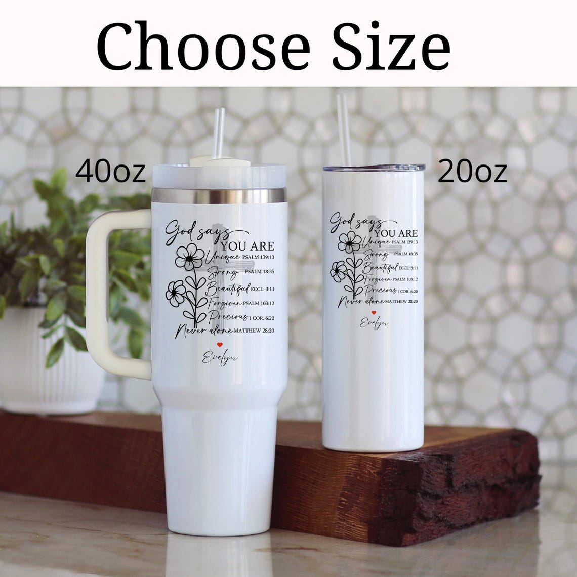 Custom Christian Tumbler, Church Anniversary Gift for Christian ...