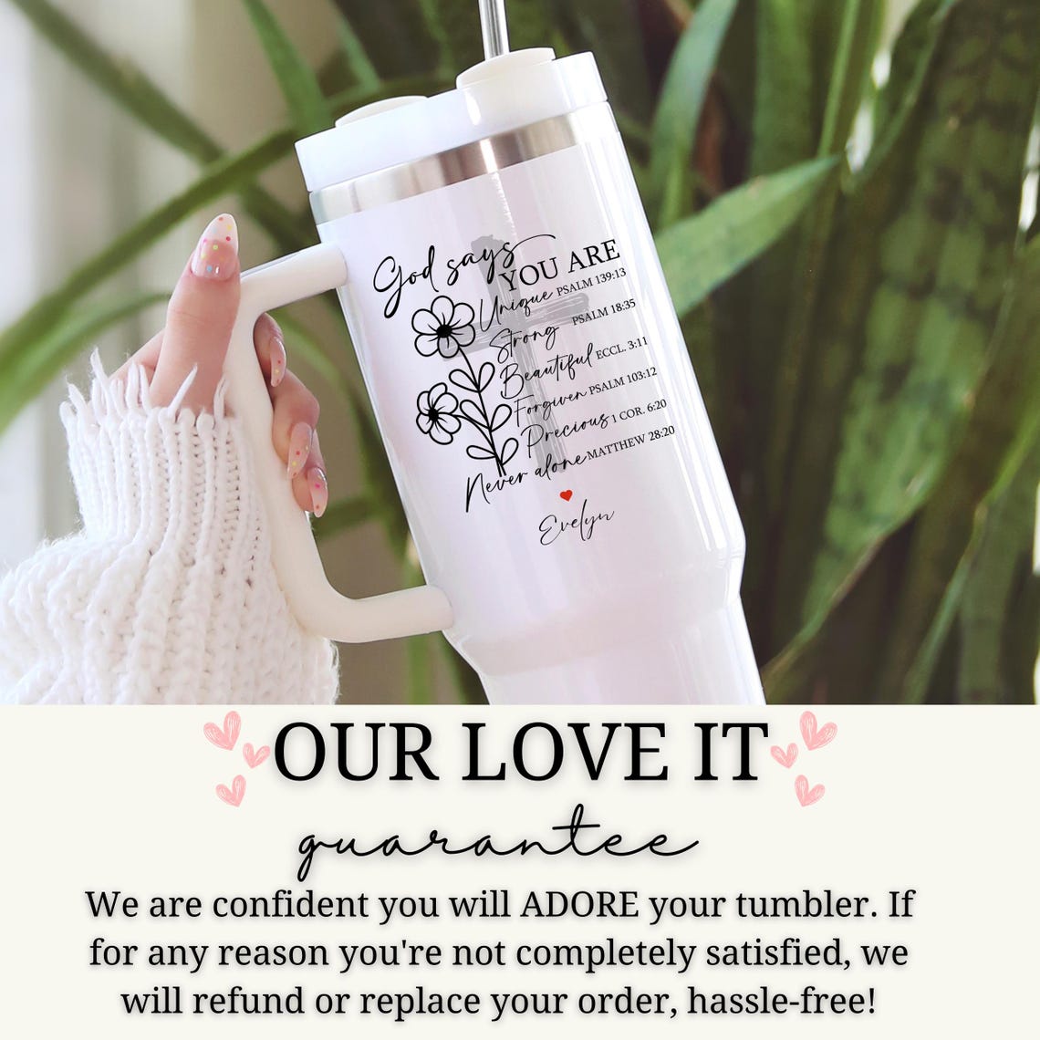 Custom Christian Tumbler, Church Anniversary Gift for Christian ...