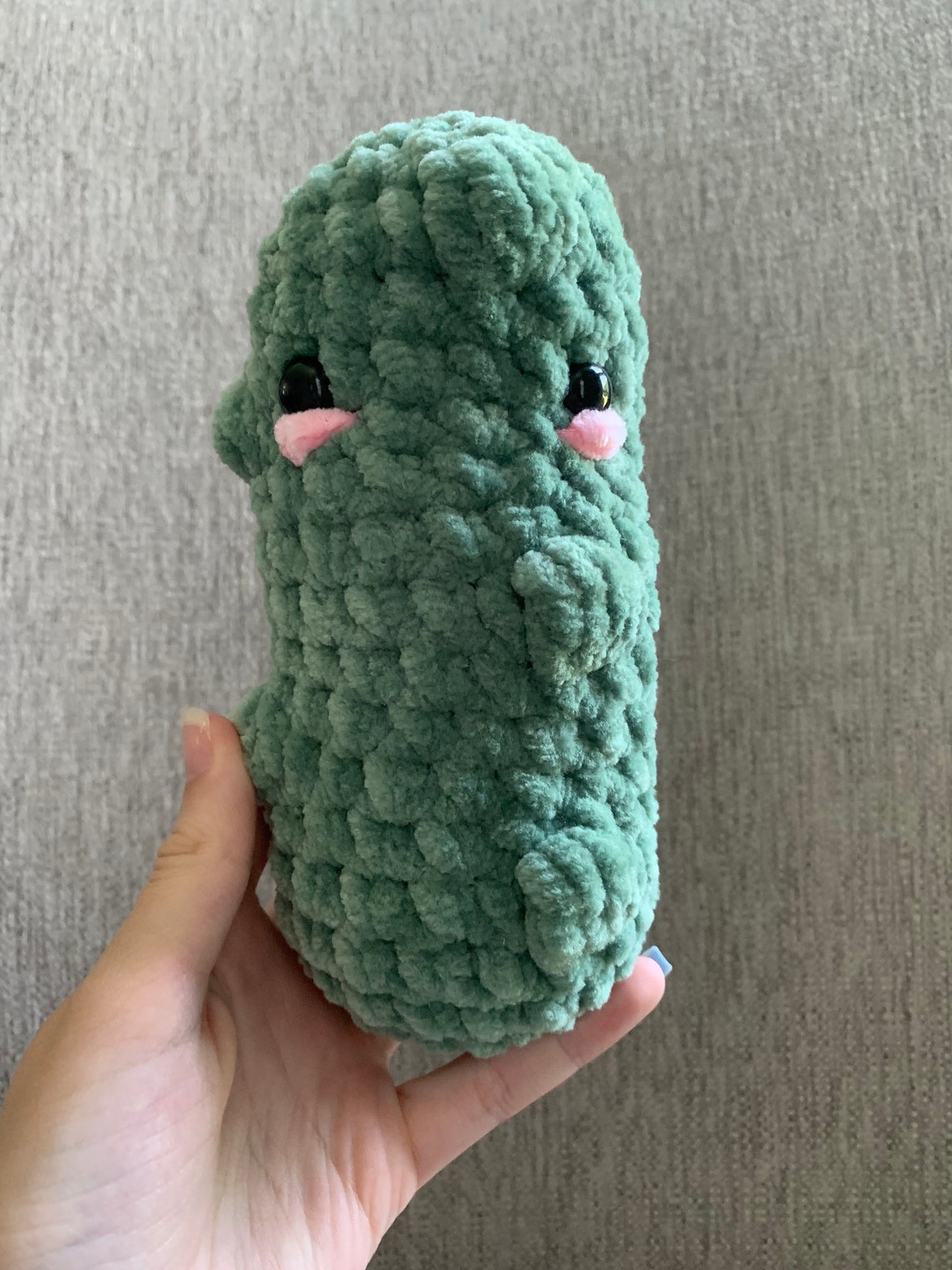 Crochet Pickle Plushie Pickle Gift Pickle Stuffed Animal Big Pickle ...