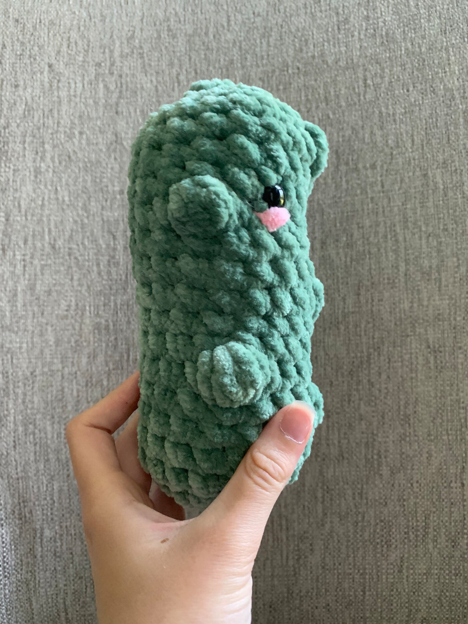 Crochet Pickle Plushie Pickle Gift Pickle Stuffed Animal Big Pickle ...