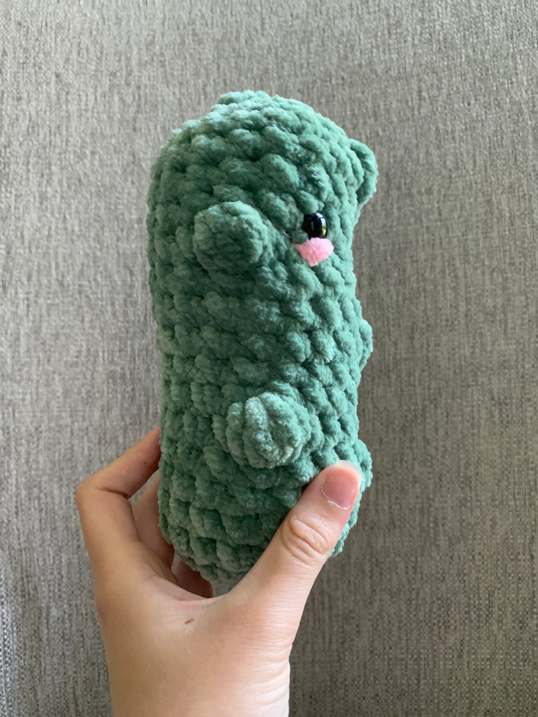 Crochet Pickle Plushie Pickle Gift Pickle Stuffed Animal Big Pickle ...