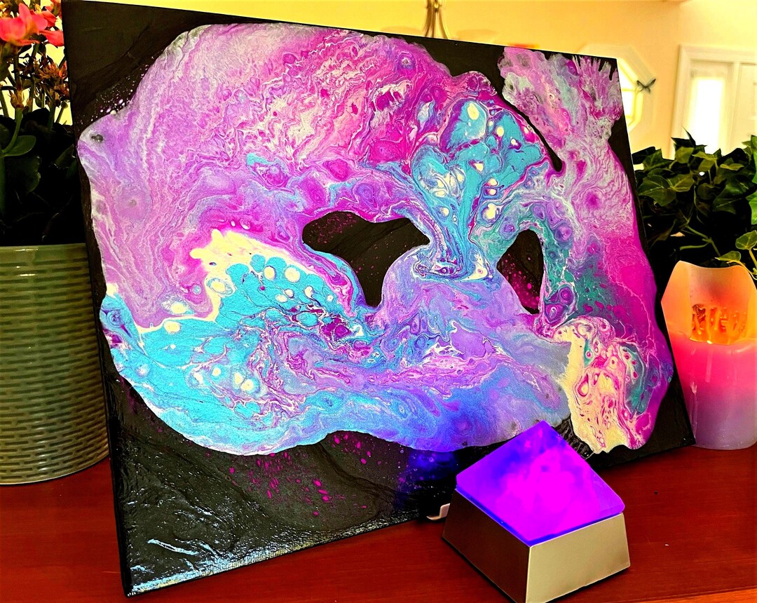 GALAXY FLAME Fluid Art Painting: Channeled Energy Healing, 11x14 ...