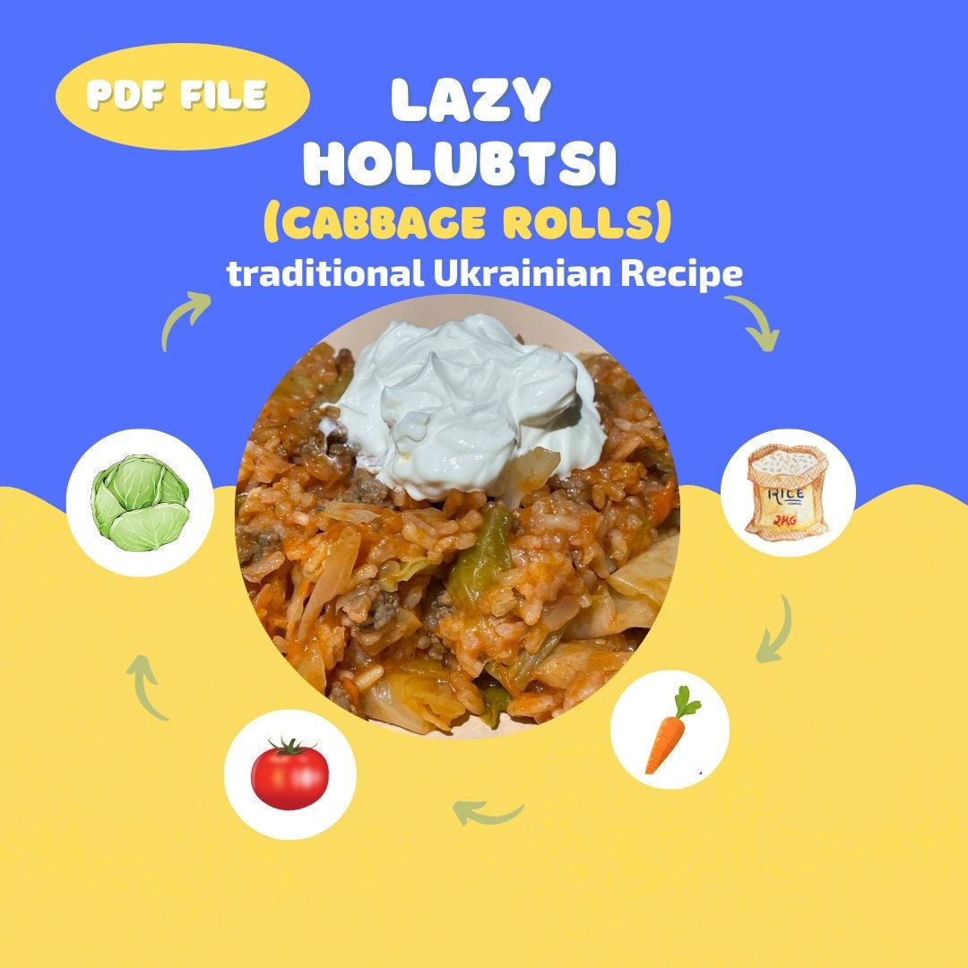 Lazy Holubtsi unstuffed Cabbage Rolls Download PDF Ukrainian Food Stand ...