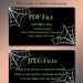 Spooky Business Card Template- Spider Webs (ONLY 1 SIDE) - Etsy