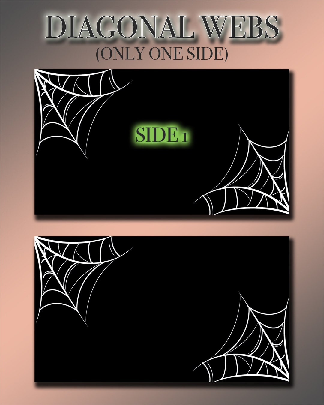 Spooky Business Card Template- Spider Webs (ONLY 1 SIDE) - Etsy