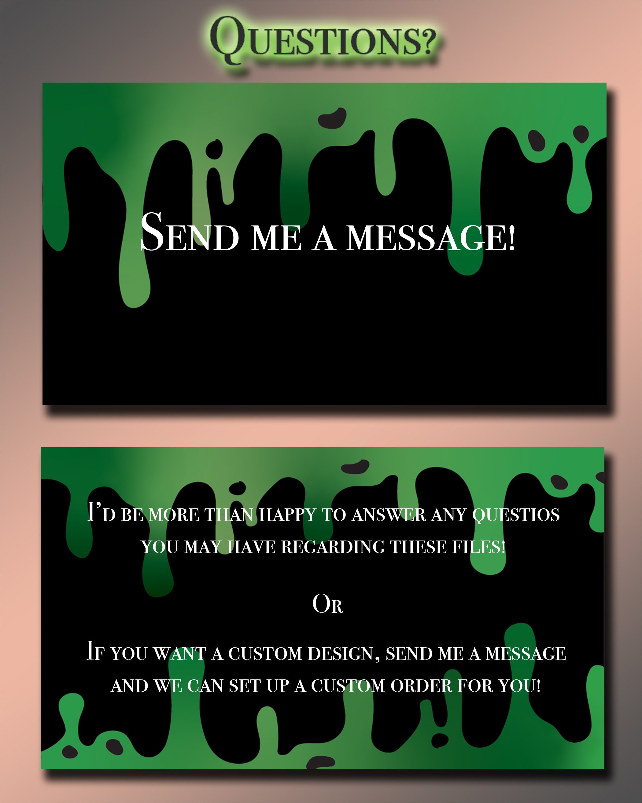 Spooky Business Card Template- Dripping Slime/poison - Etsy