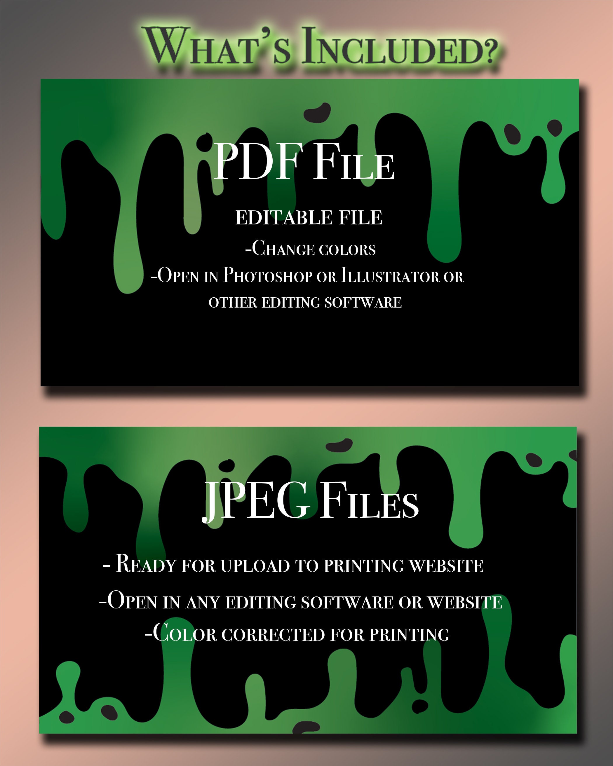 Spooky Business Card Template- Dripping Slime/poison - Etsy