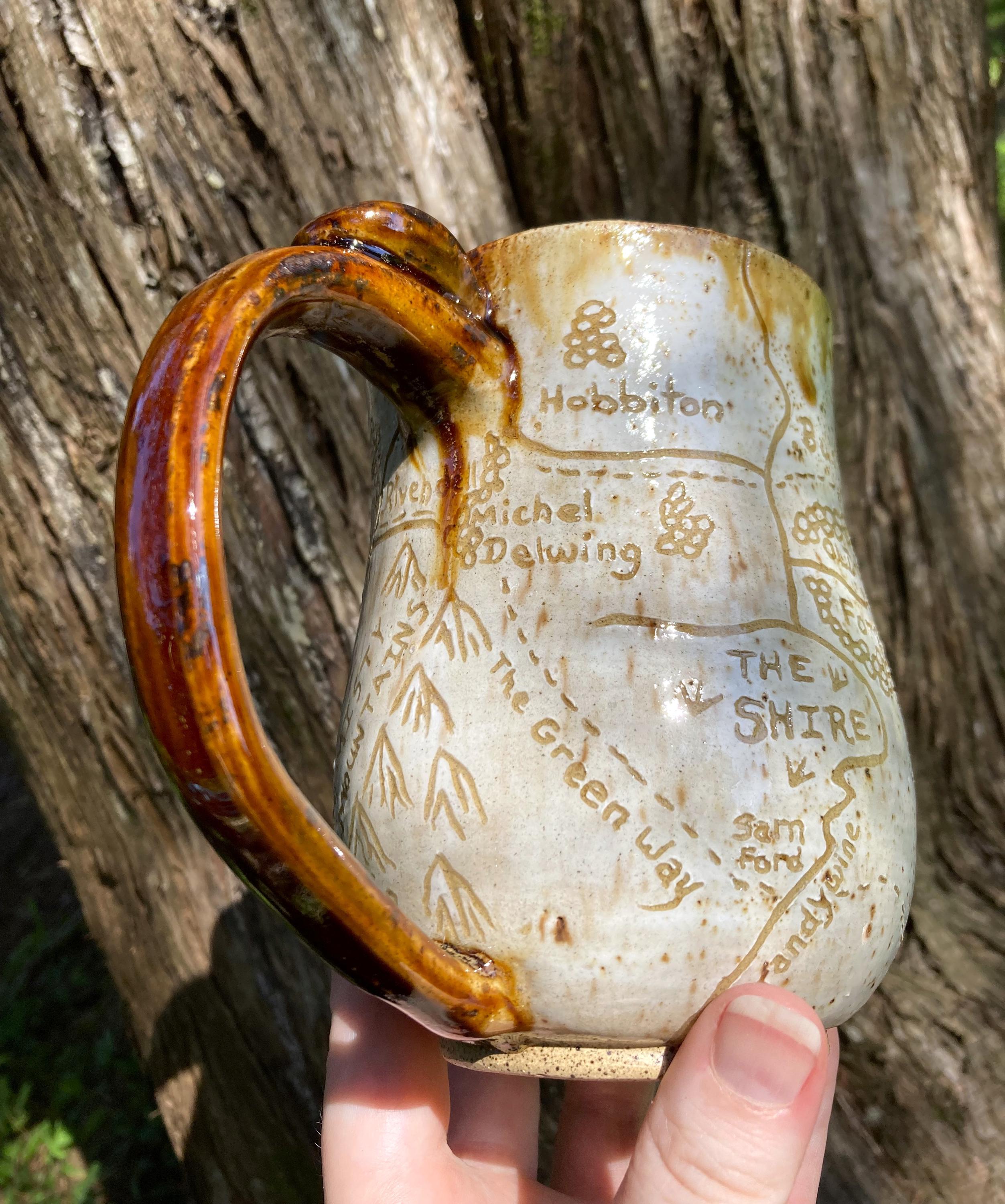 17oz Stoneware Ancient Middle Earth Map Mug - Etsy