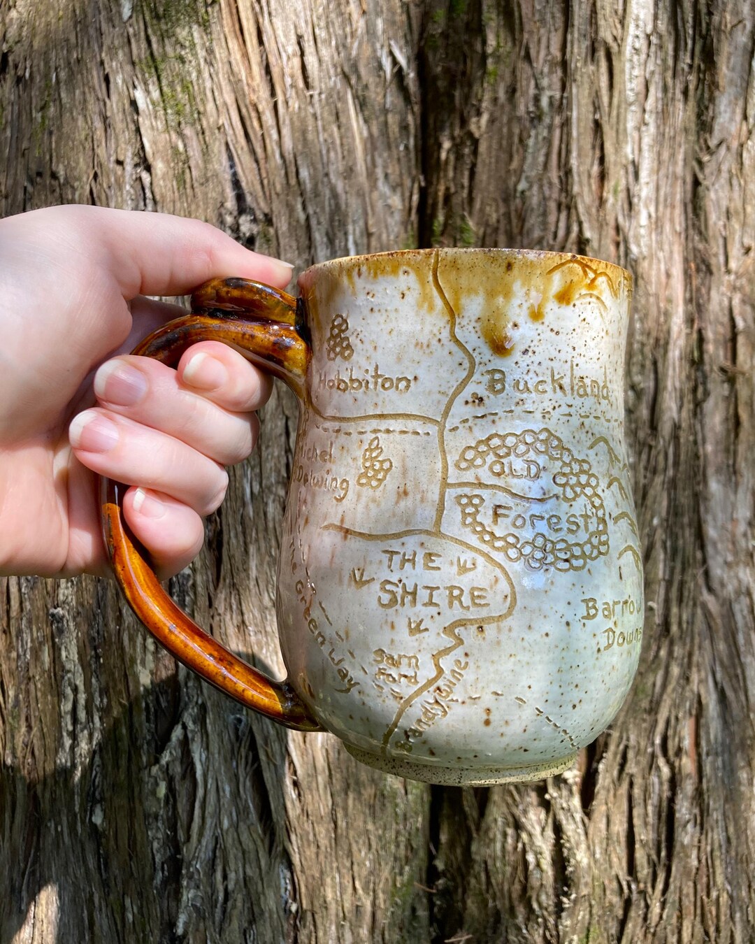 17oz Stoneware Ancient Middle Earth Map Mug - Etsy