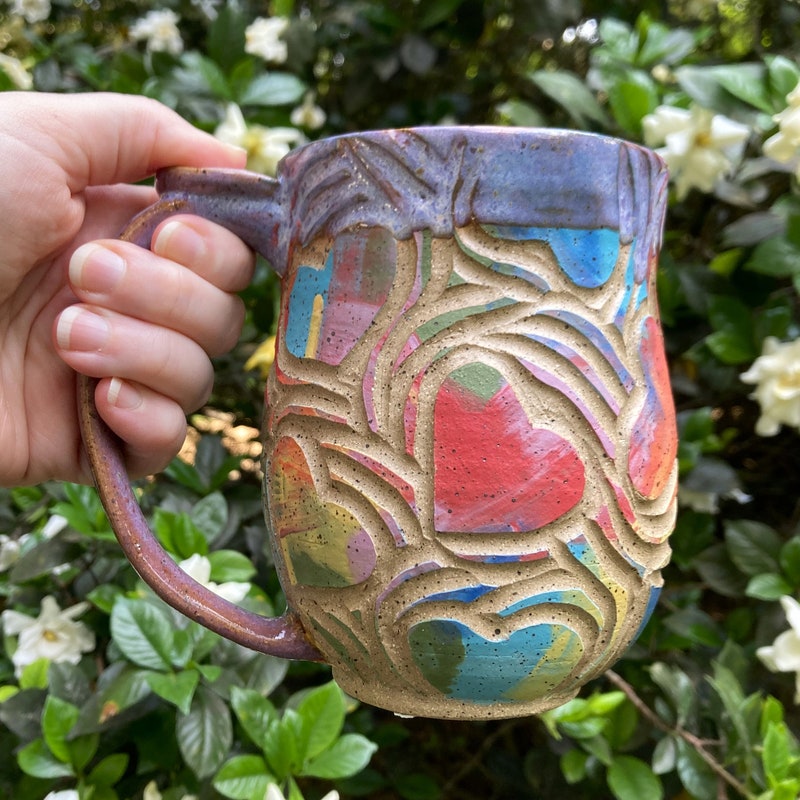 Sgraffito Mug - Etsy