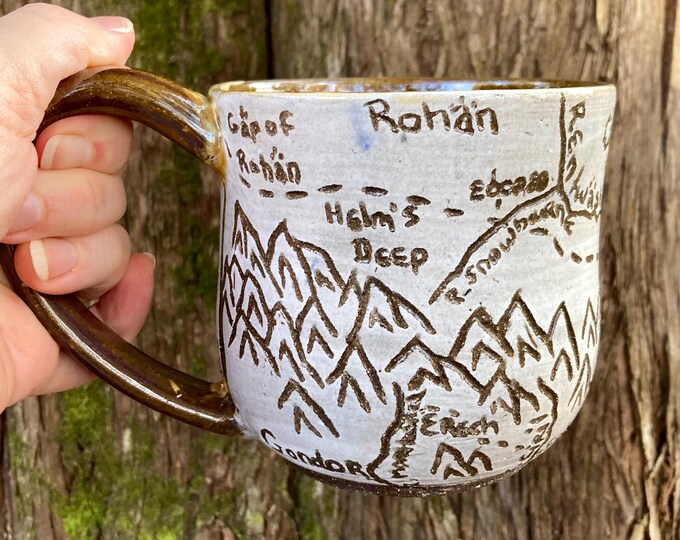 16oz Stoneware Middle Earth Map Mug - Etsy