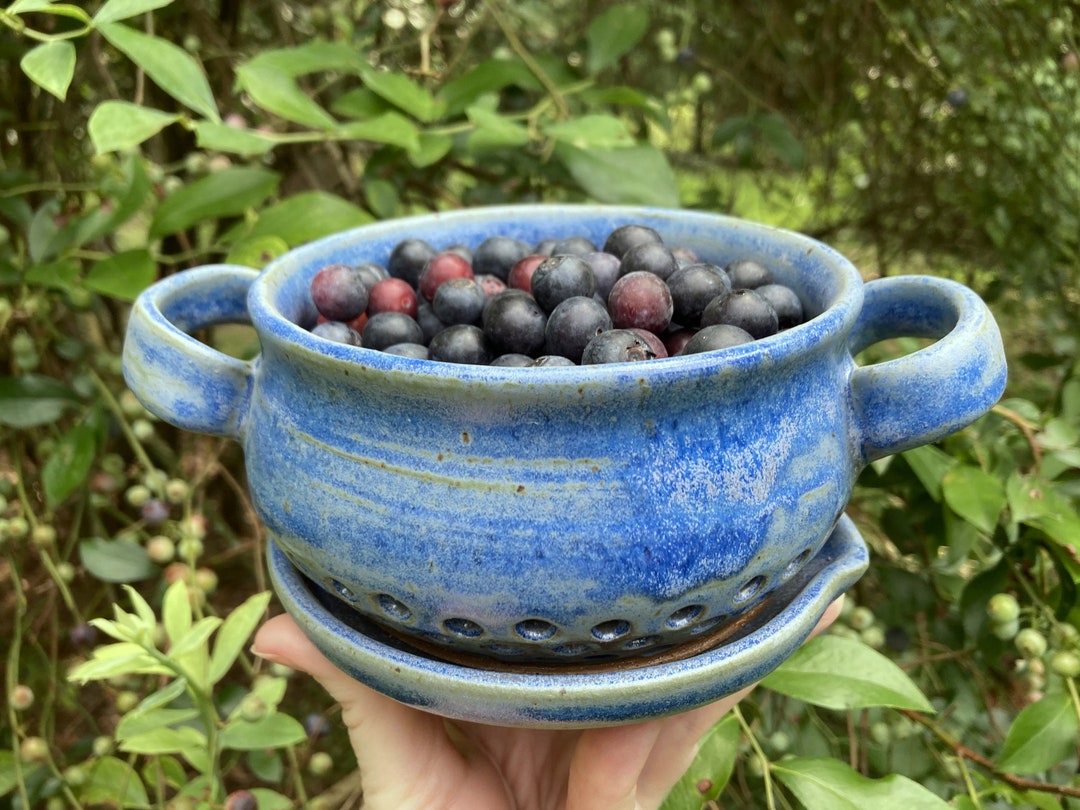 Stoneware Blue Jean Berry Bowl - Etsy
