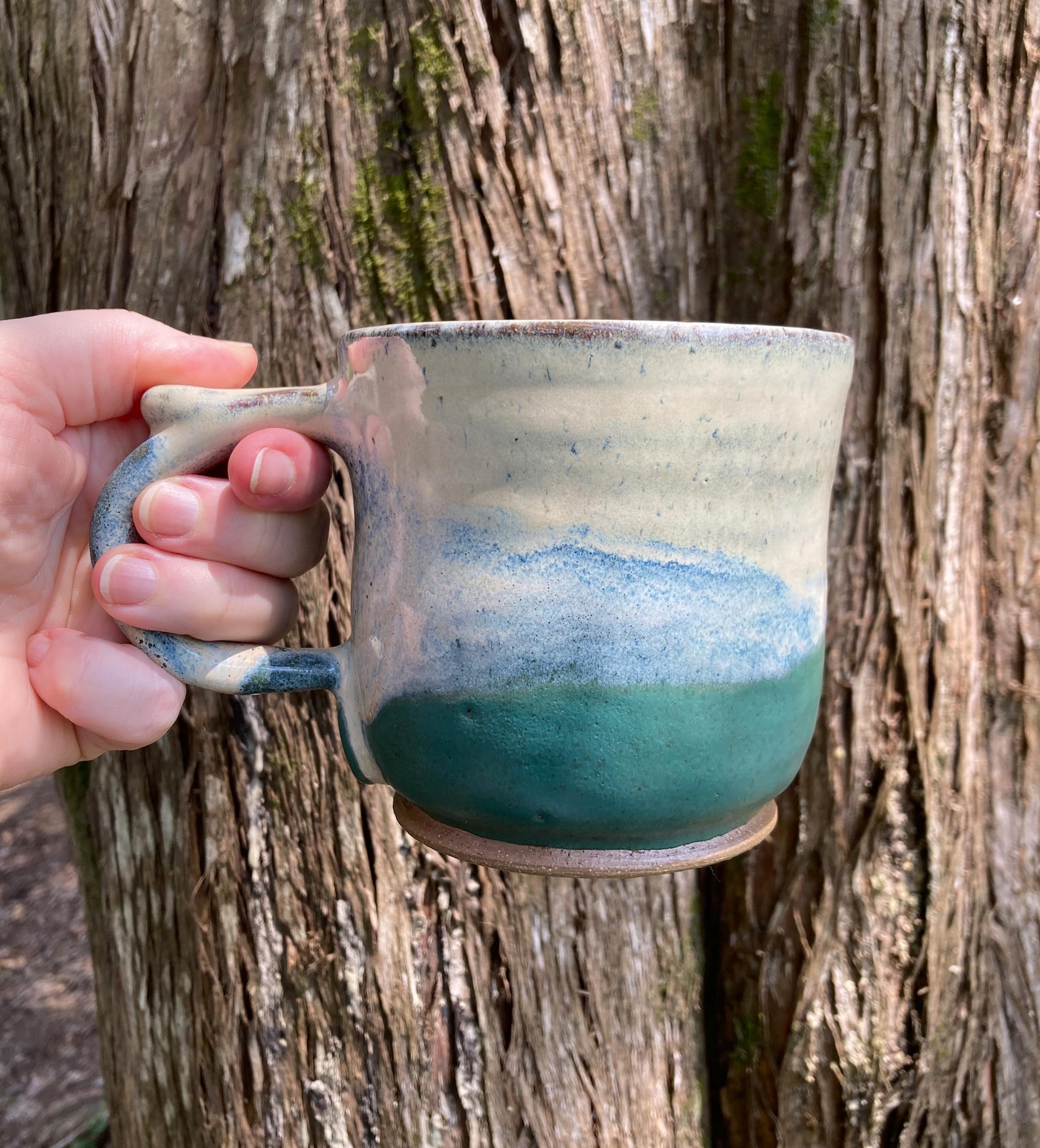 16oz Malachite Green Stoneware Mug - Etsy