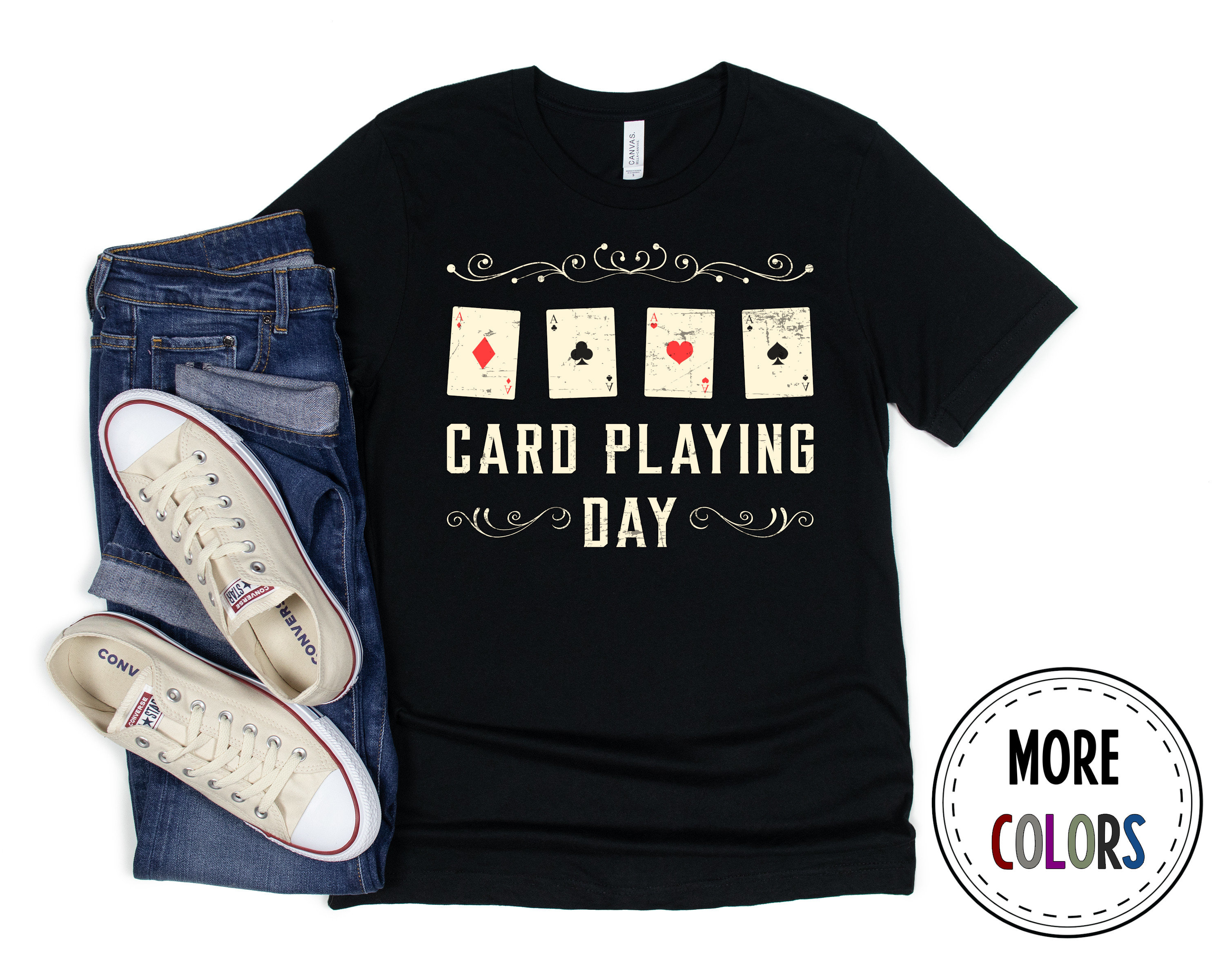 Playing Card Shirt, Player Card Tshirt, Poker T Shirt, Funny Playing ...