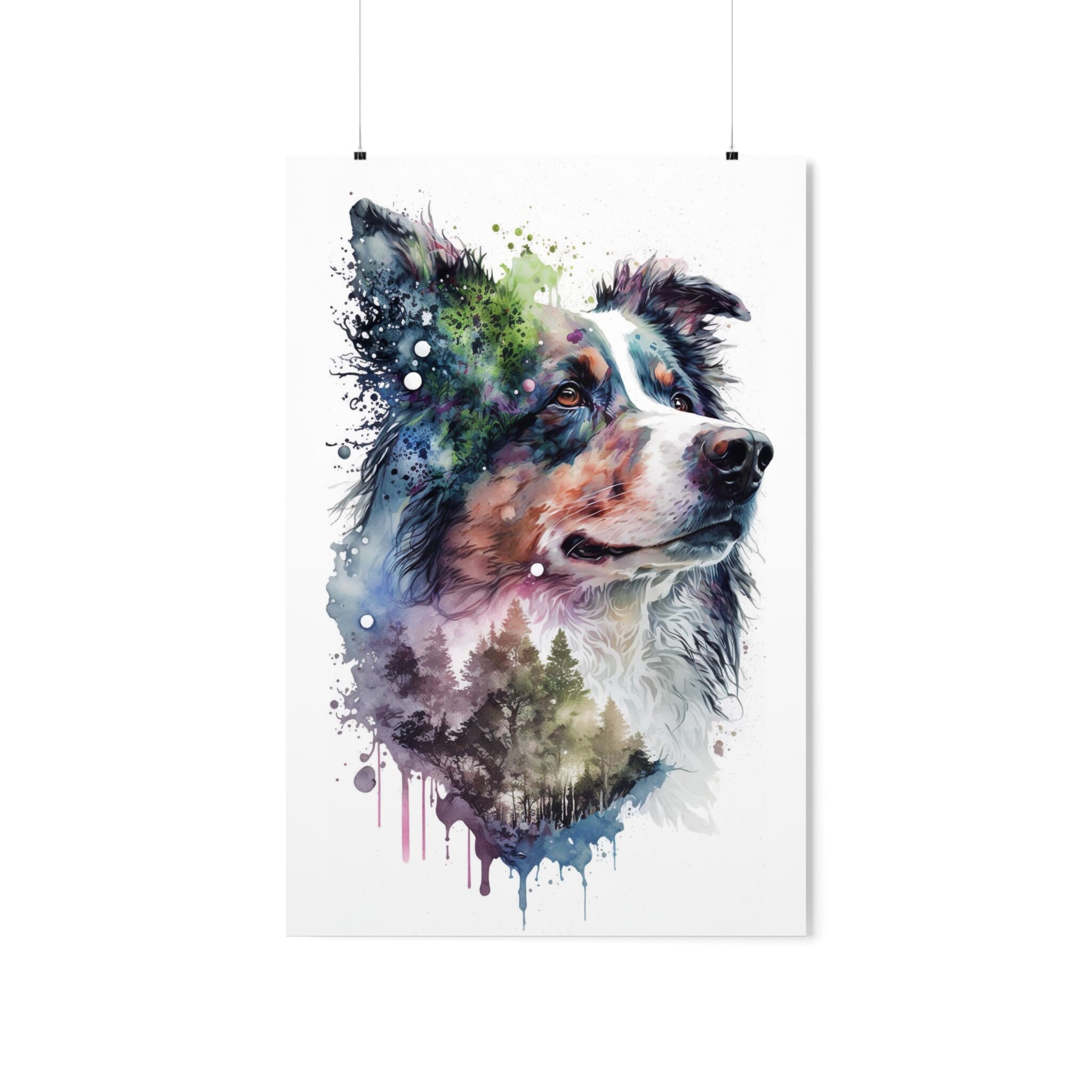 Shepard Poster Australian Shepard Wall Art Shepard Print - Etsy