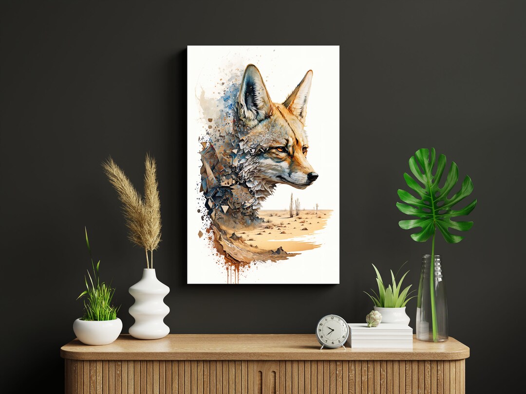 Desert Fox Wall Art, Desert Fox Watercolor Print, Desert Fox Head ...