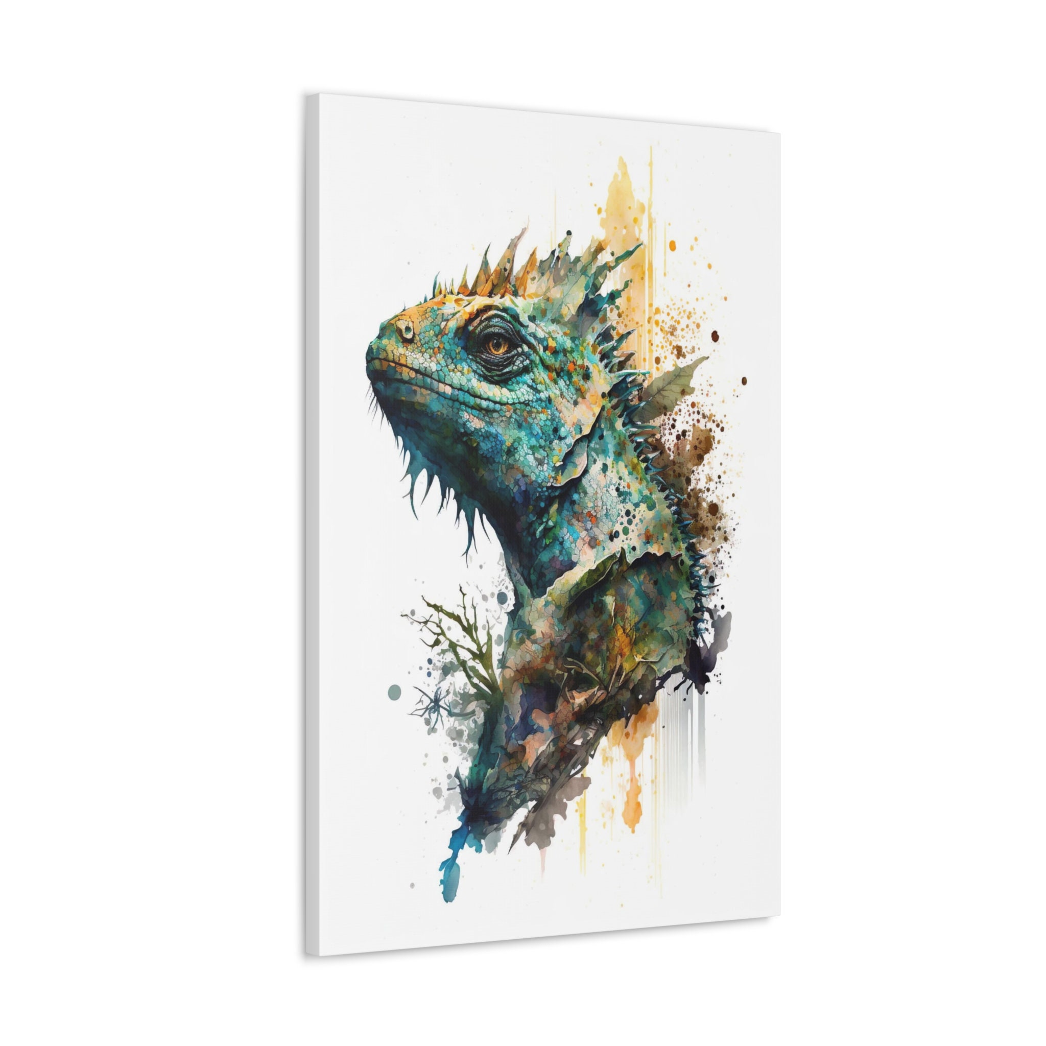 Lizard Wall Art Lizard Watercolor Print Lizard Head - Etsy