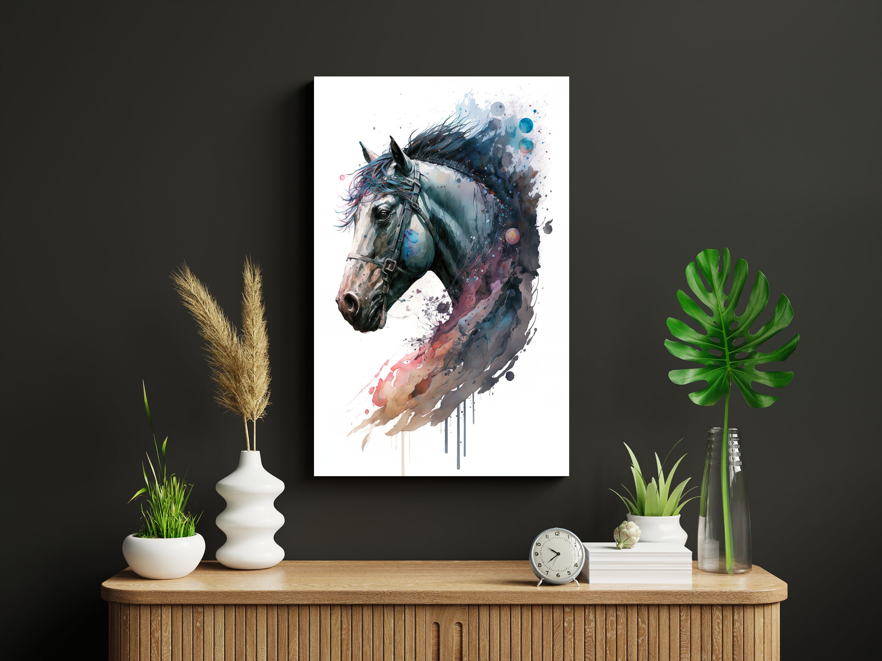 Horse Poster, Horse Wall Art, Horse Print, Horses Painting, Funny Horse ...