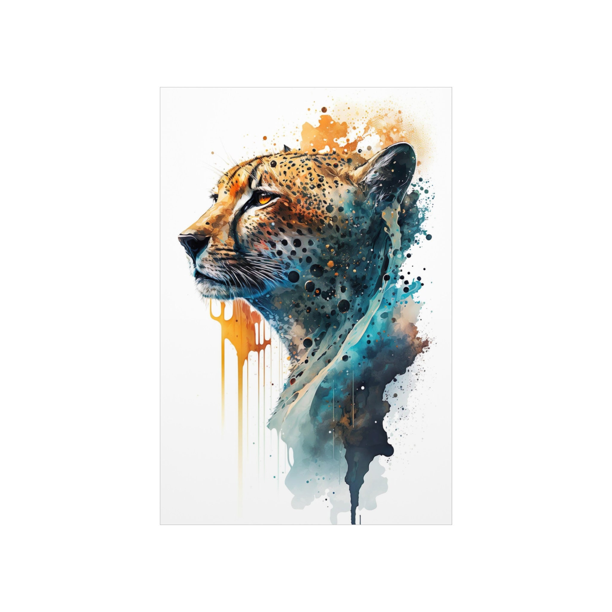 Cheetah Poster Cheetah Wall Art Cheetah Print Cheetah - Etsy