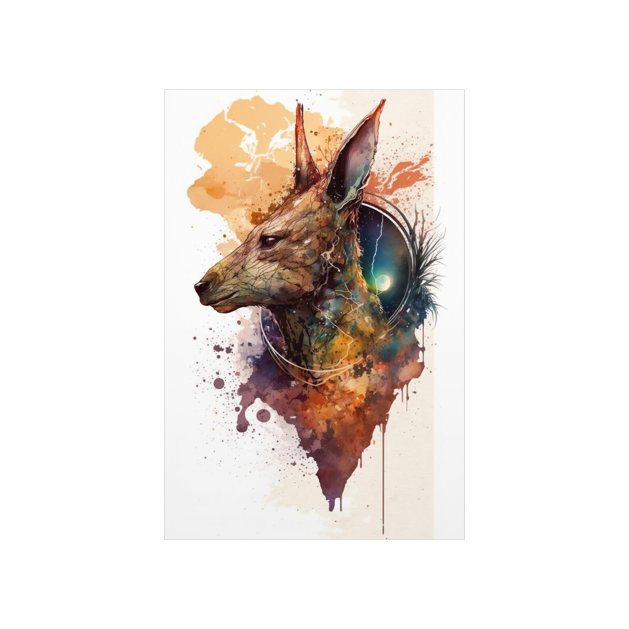 Kangaroo Poster Kangaroo Wall Art Kangaroo Print Kangaroo - Etsy