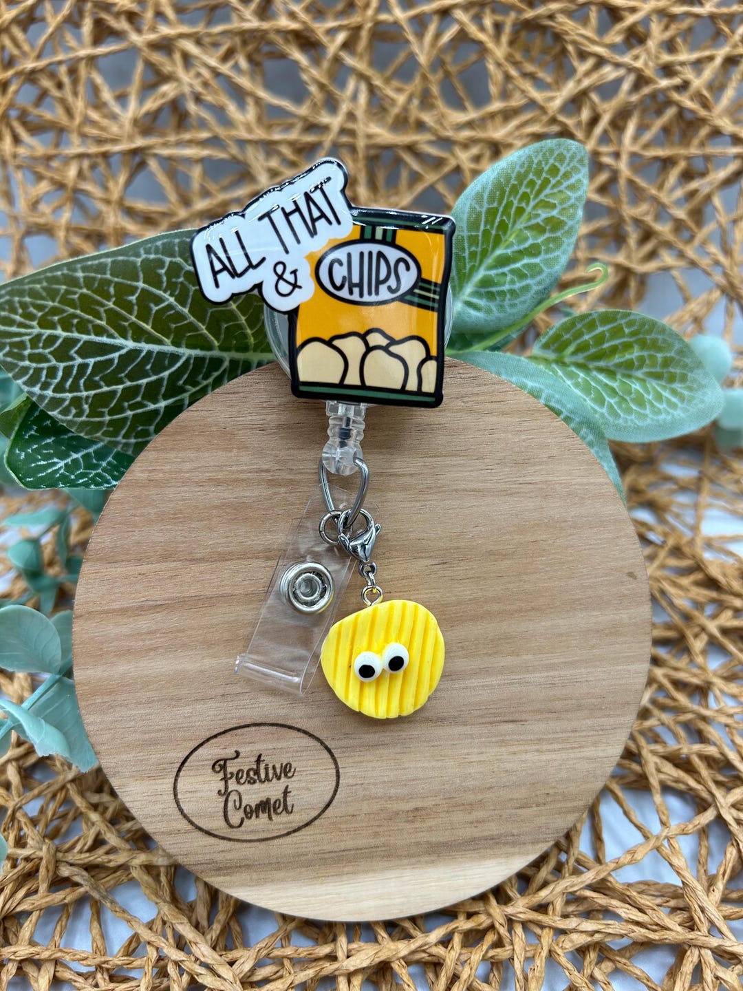 All That and a Bag of Chips Badge Reel, Funny Phrase Badge Reel, Cute ...