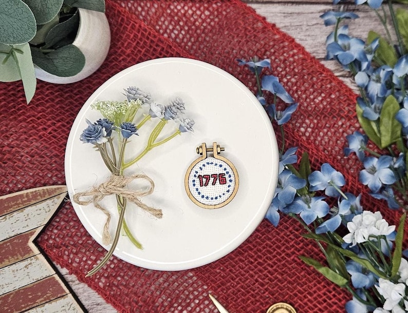 Mini 1776 Patriotic Cross Stitch Pattern - Etsy