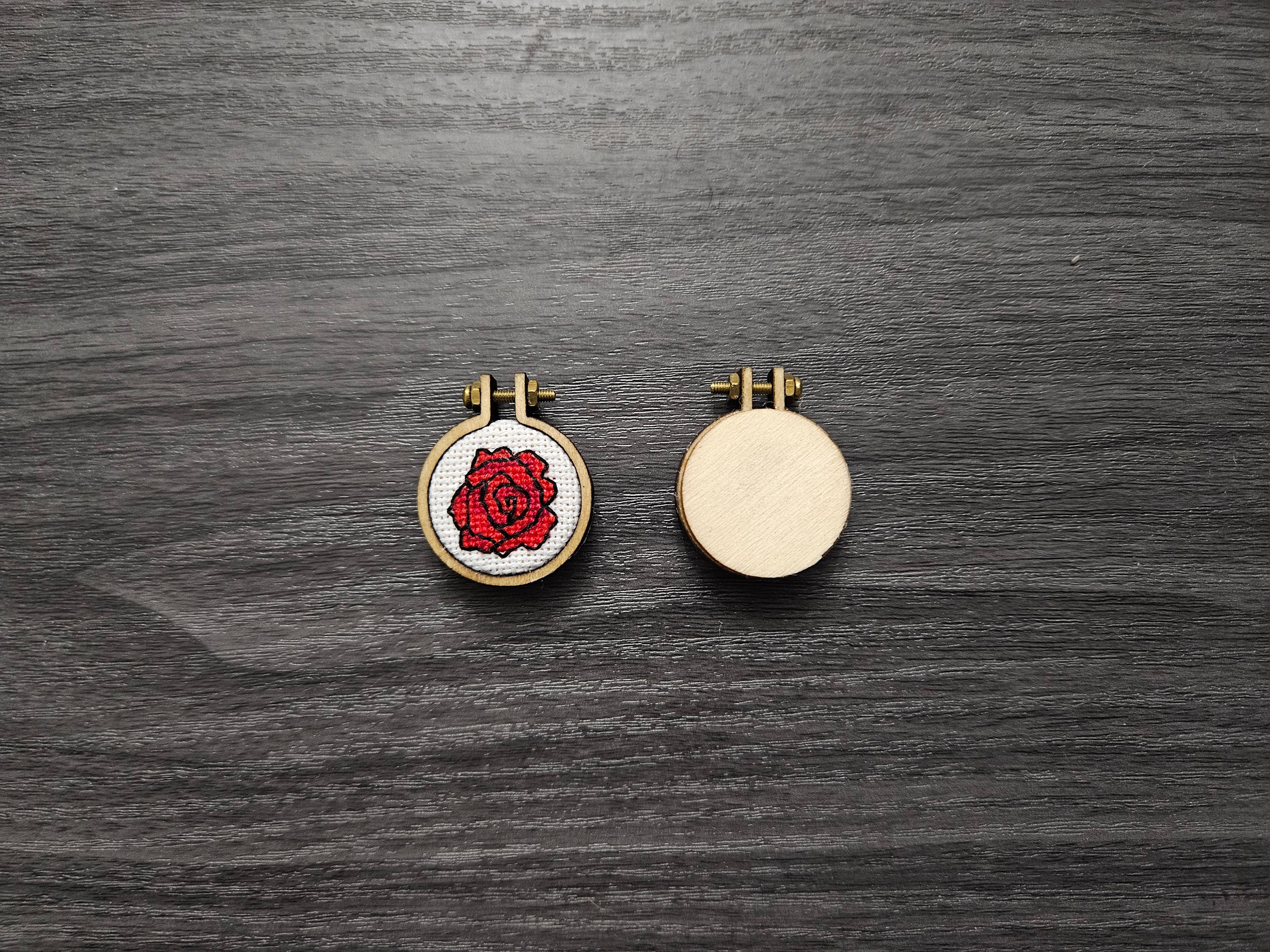 Mini Red Rose Cross Stitch Pattern - Etsy