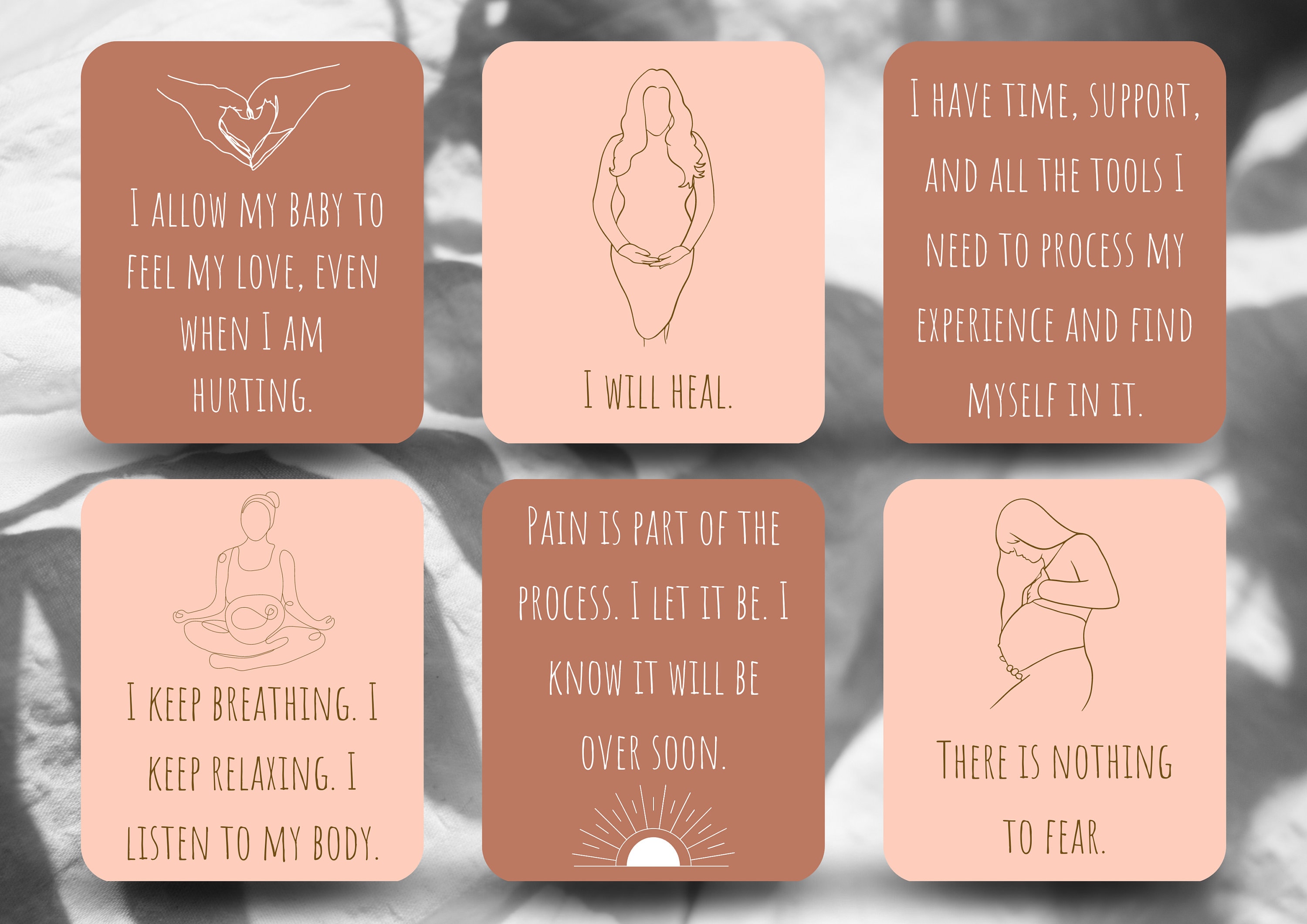Birth Affirmation Cards Printable Birth Affirmations Digital Download