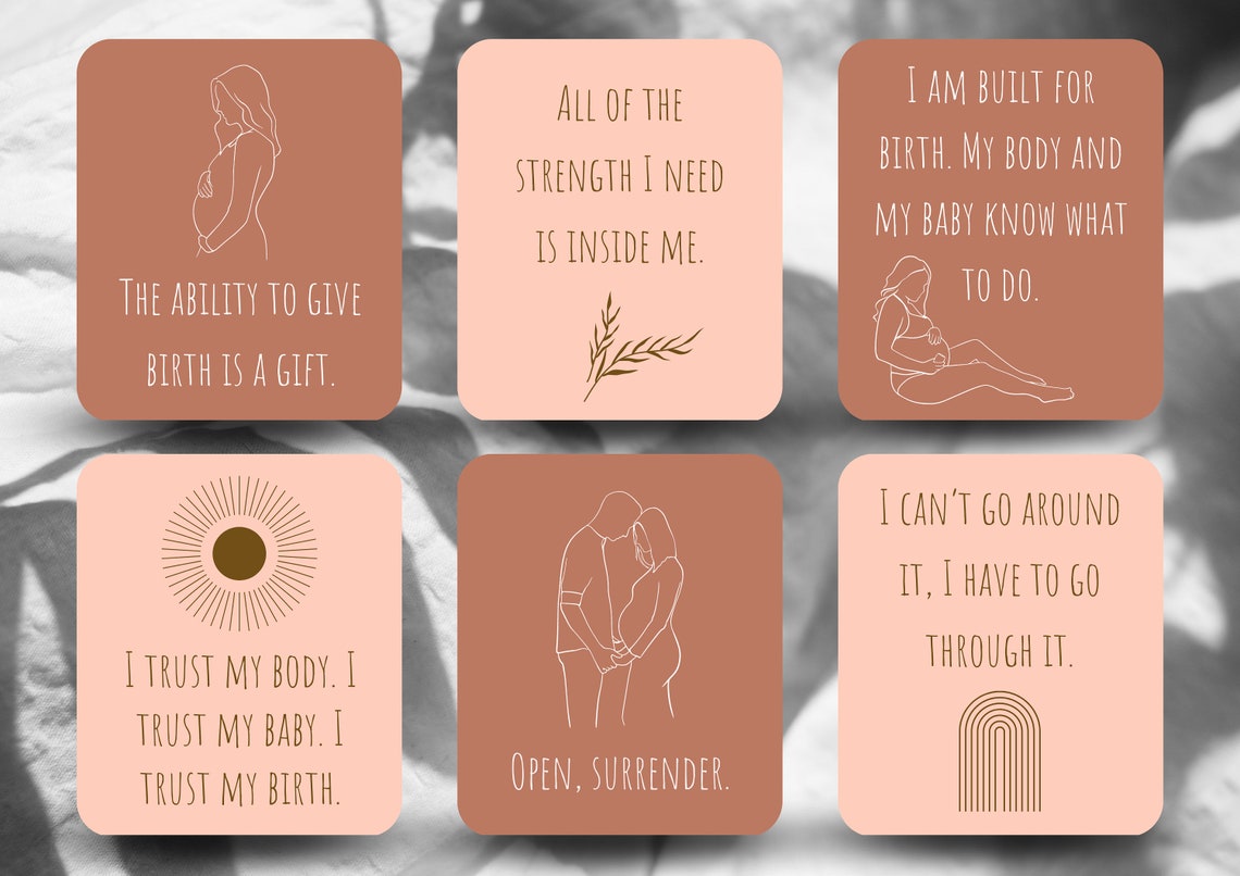 Birth Affirmation Cards Printable Birth Affirmations - Etsy Australia