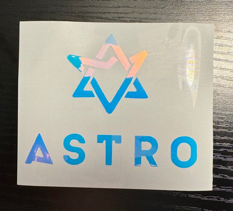 Holographic Astro Kpop Decal - Unique Celestial Design - Etsy