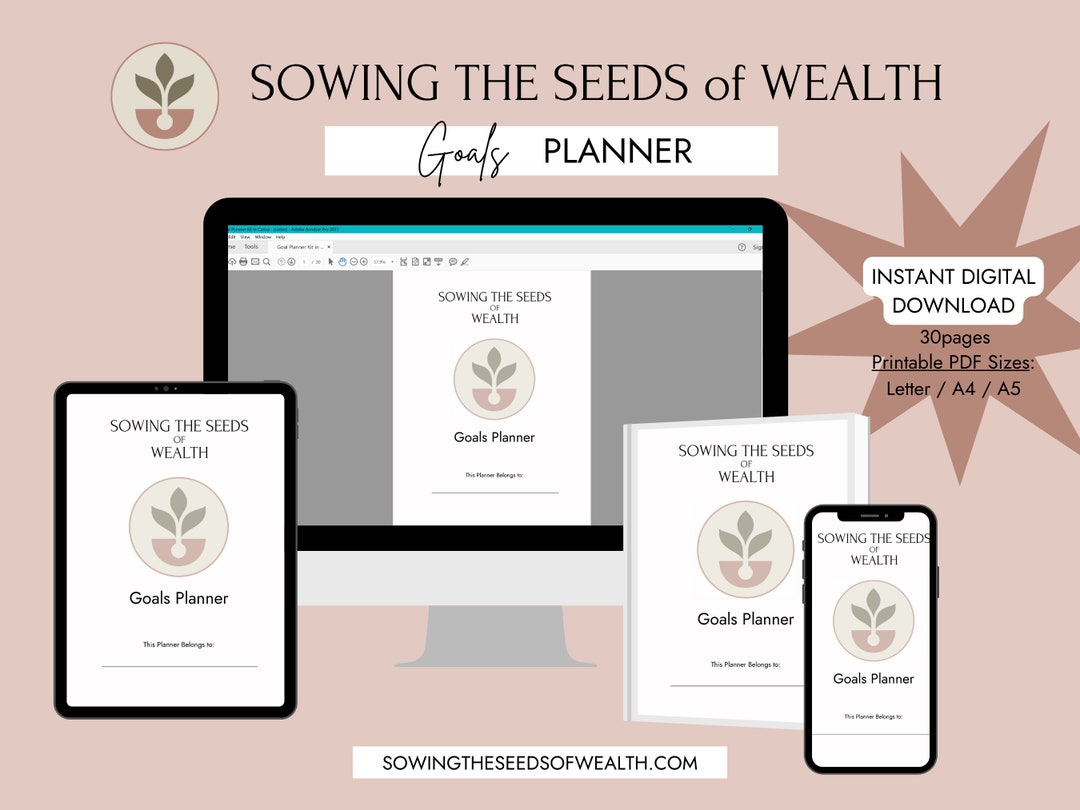 Goals Planner | Printable Goals Binder | Goals Tracker | Goal Setting ...