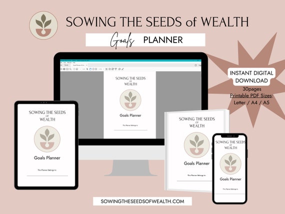 Goals Planner Printable Goals Binder Goals Tracker Goal | Etsy