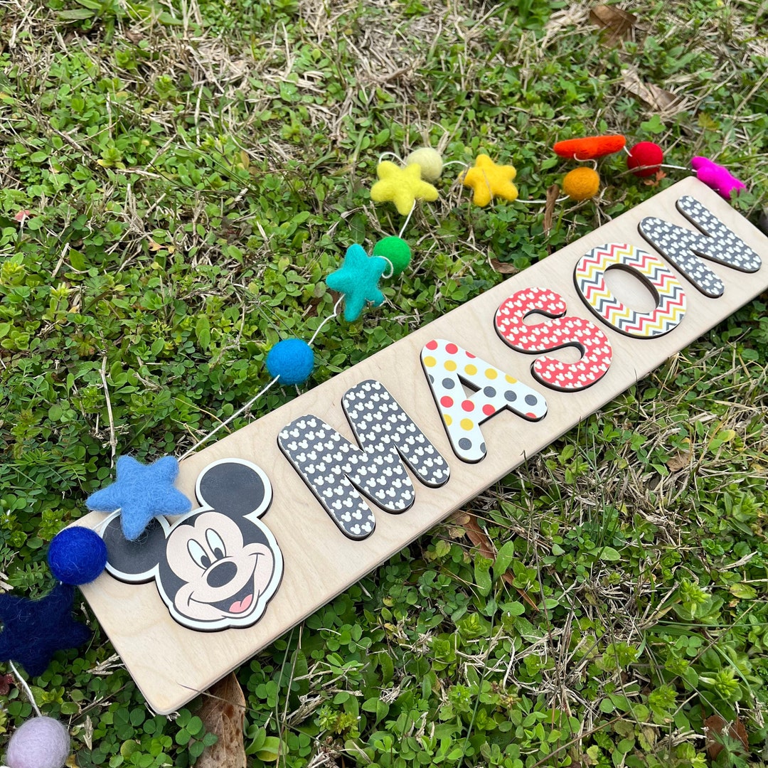 Mouse Theme Name Puzzle | Personalized Name Puzzle | Kid Name Puzzle ...