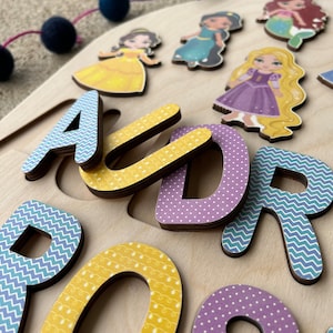 Princess Theme Wooden Name Puzzle | Personalized Name Puzzle | Wooden ...