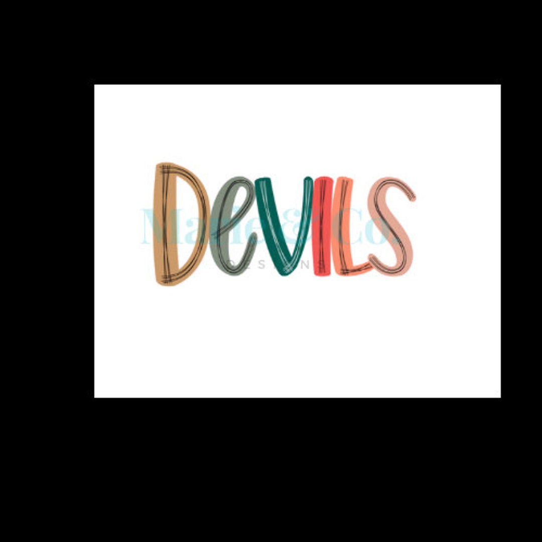 Devils Scribble Letters - Etsy