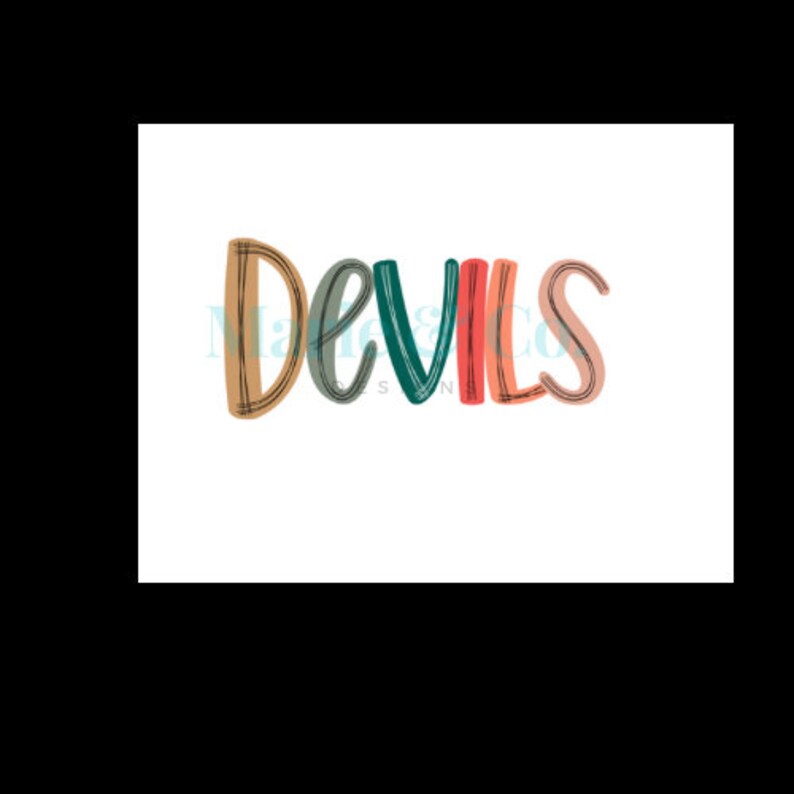 Devils Scribble Letters - Etsy