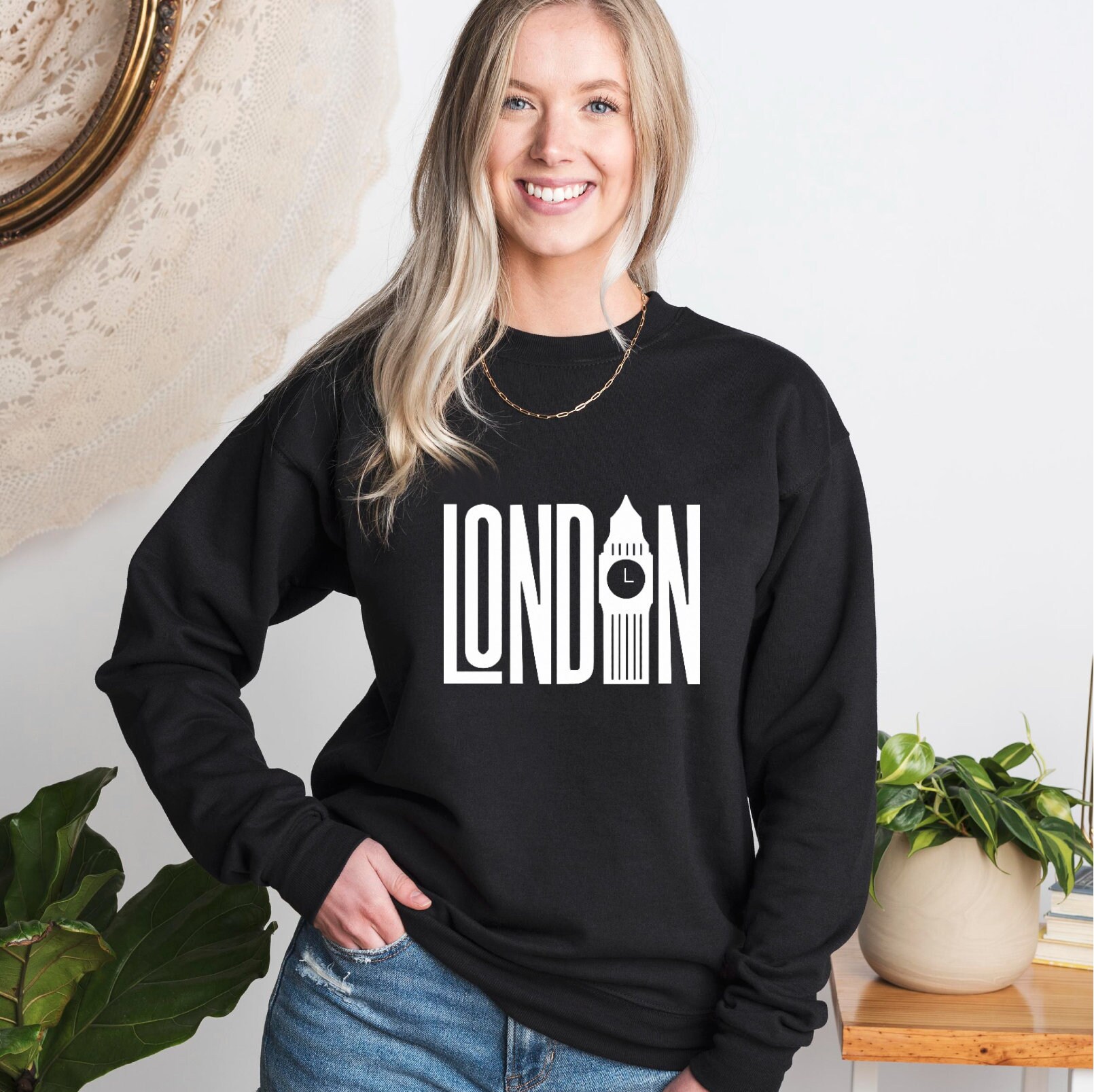 London Sweatshirt, Big Ben Tower Sweater, London Sweater, England ...