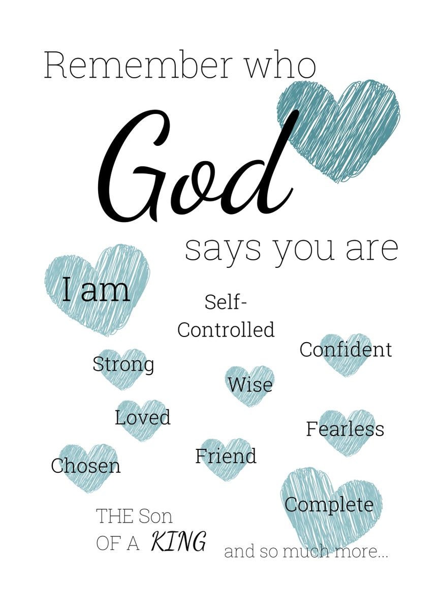 Who God Says I Am Boys Posters - Etsy