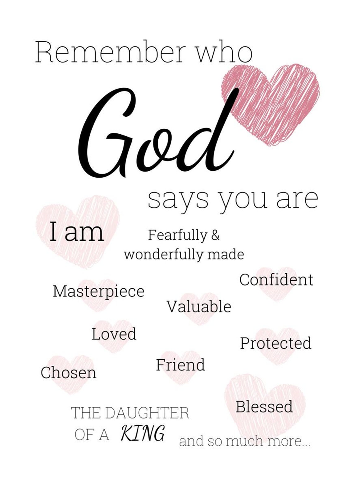 Who God Says I Am Girls Posters - Etsy